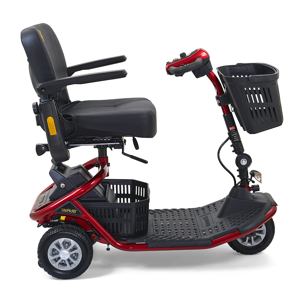 LiteRider 3-Wheel Scooter – 300 lbs Capacity, 12 Miles Range