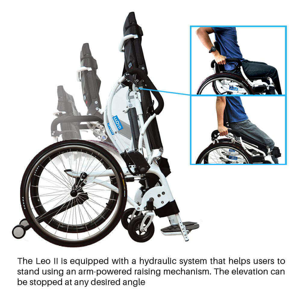 Leo Standing Wheelchair – Lightweight, 59 lbs, Health Benefits