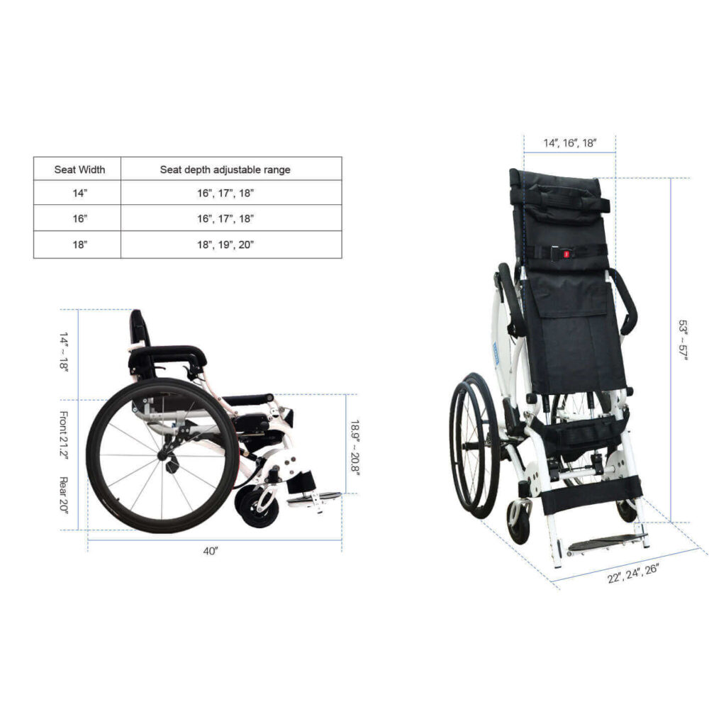 Leo Standing Wheelchair – Lightweight, 59 lbs, Health Benefits
