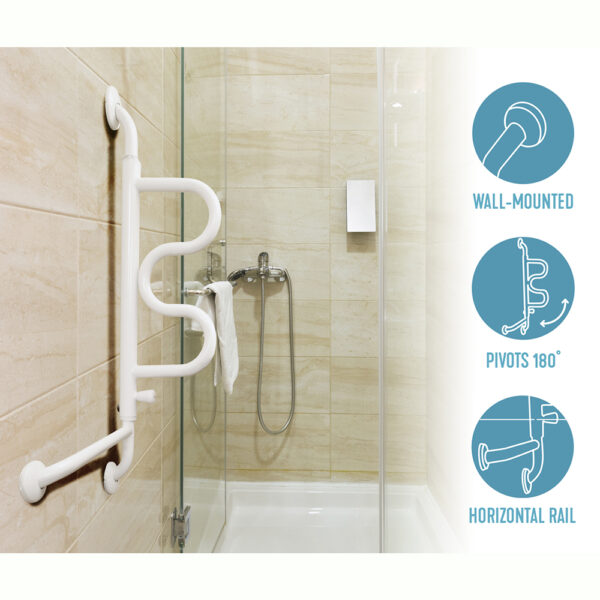 Curve Grab Bar – Adjustable, 360° Rotating Support Handle