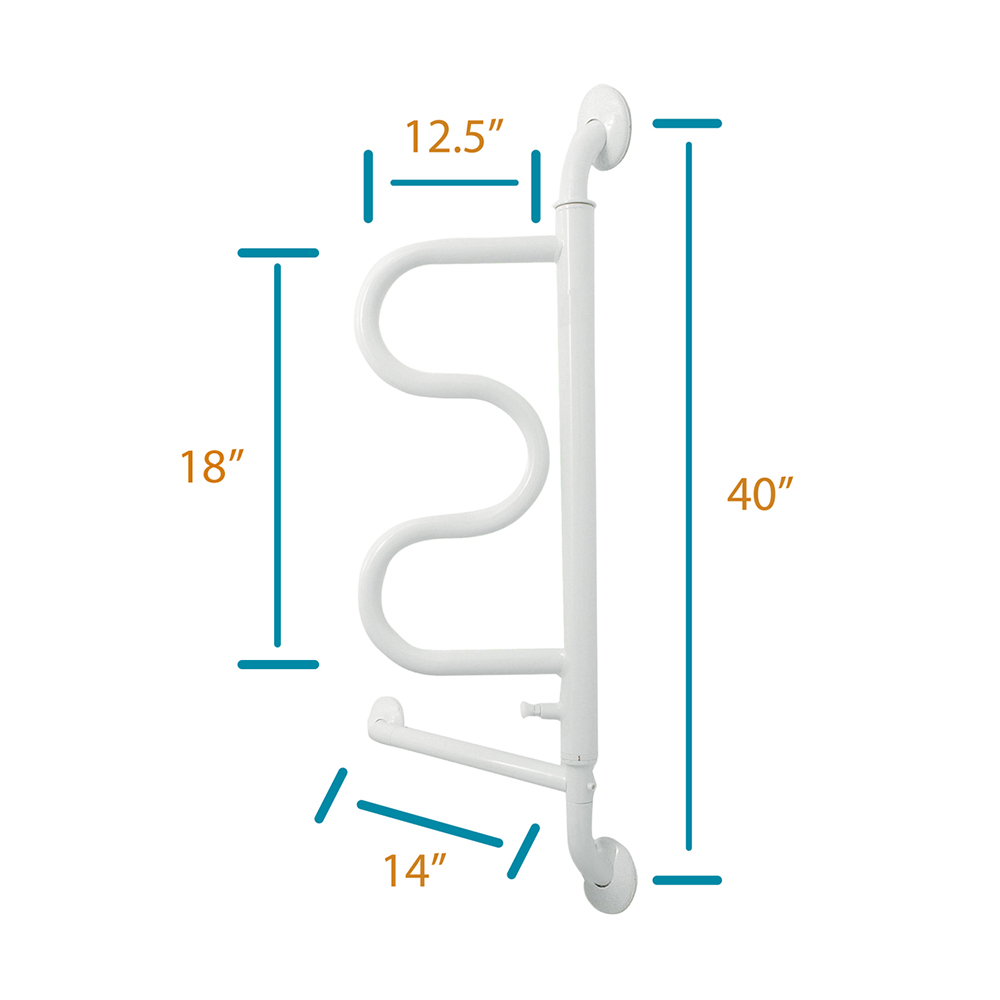 Curve Grab Bar – Adjustable, 360° Rotating Support Handle