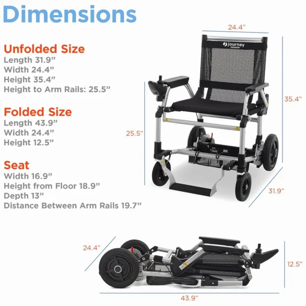 Journey Zoomer Folding Power Chair – Lightweight & Portable