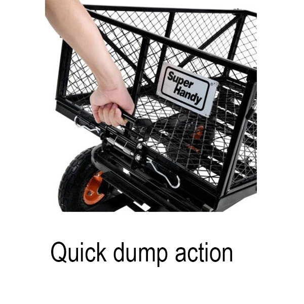 SuperHandy Towable Garden Cart – 660 lb Capacity, Quick Dump System